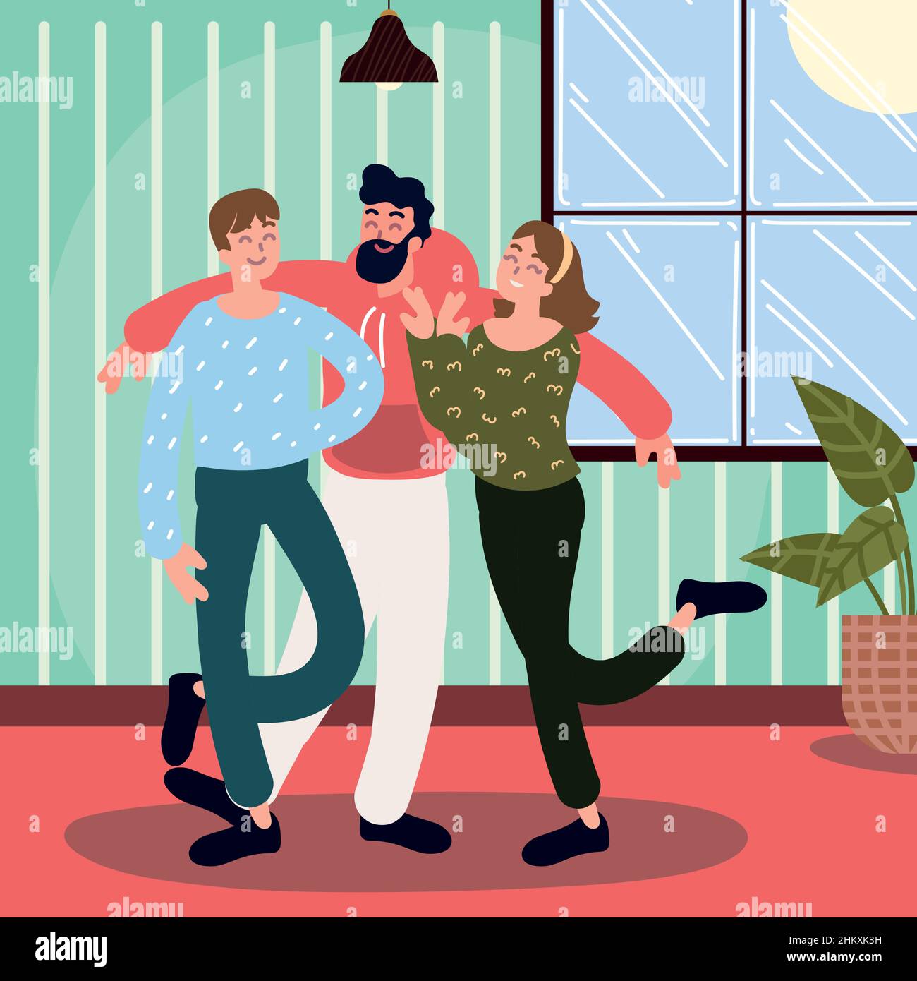 family cartoon characters Stock Vector Image & Art - Alamy