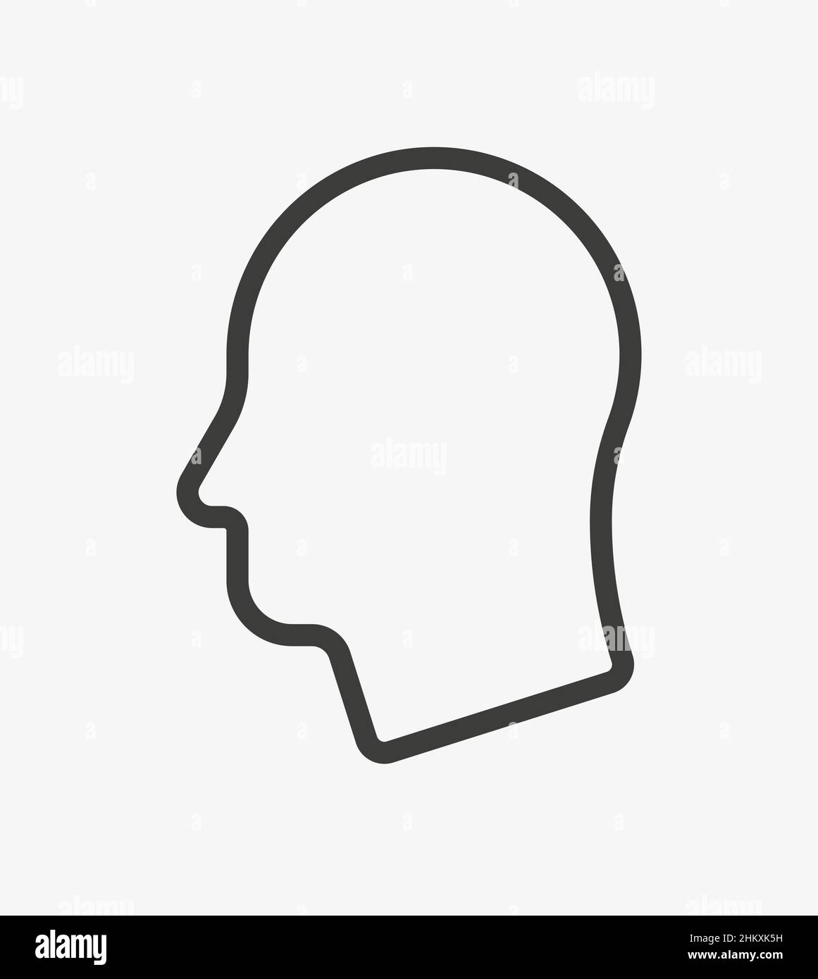 Head vector outline icon on white background Stock Vector Image & Art ...