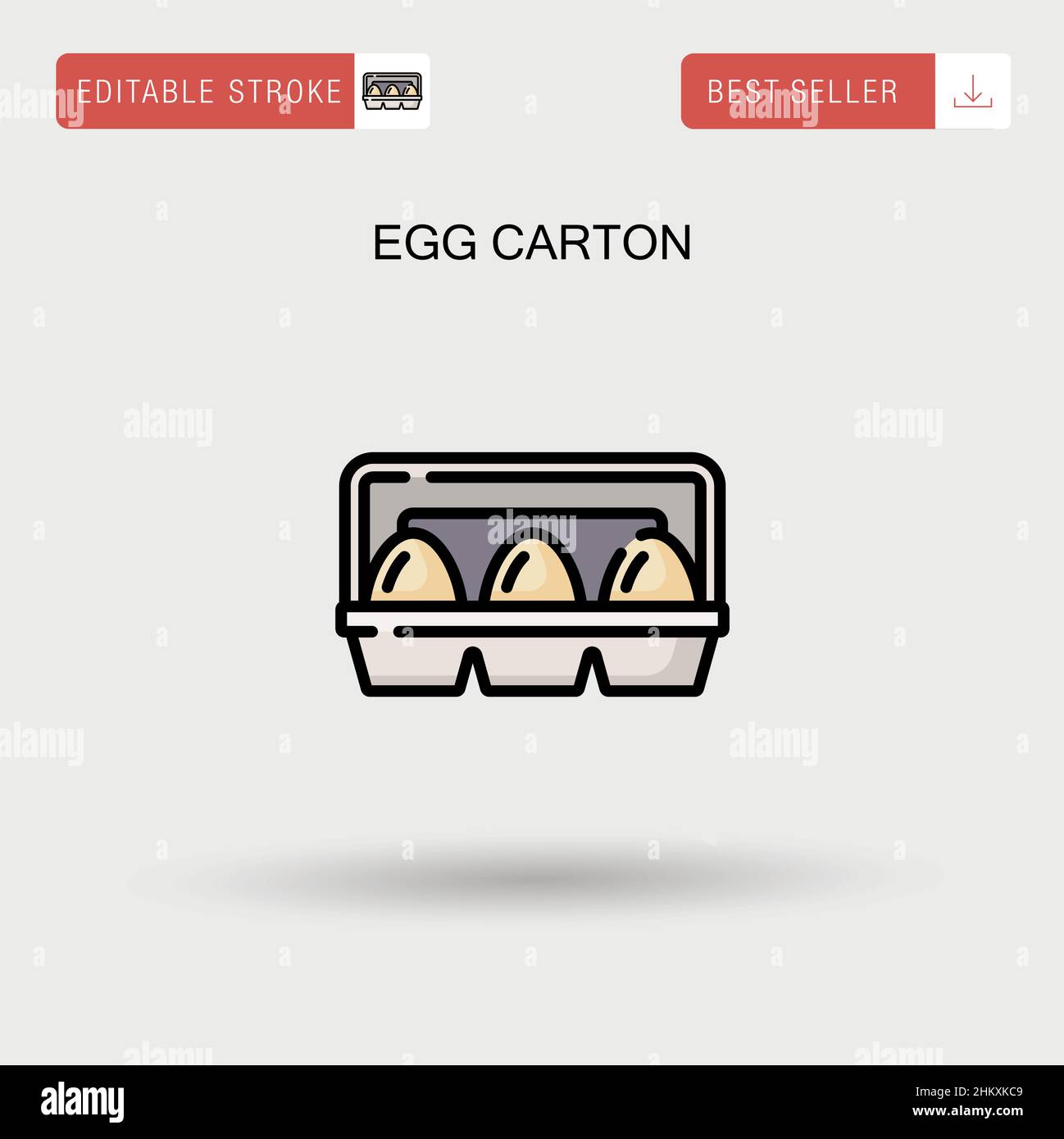 Egg carton Simple vector icon Stock Vector Image & Art - Alamy