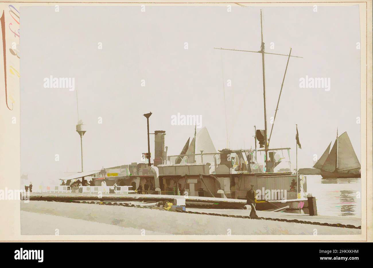 Art inspired by Monitor (warship) Leopard in the harbor of Den Helder ...