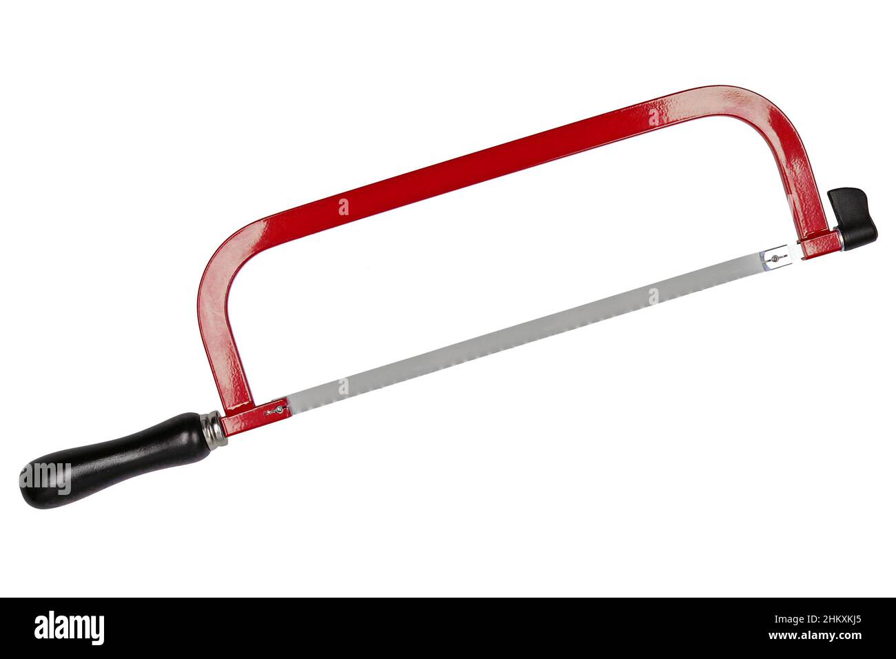 Closeup of a hacksaw on a white background Stock Photo - Alamy