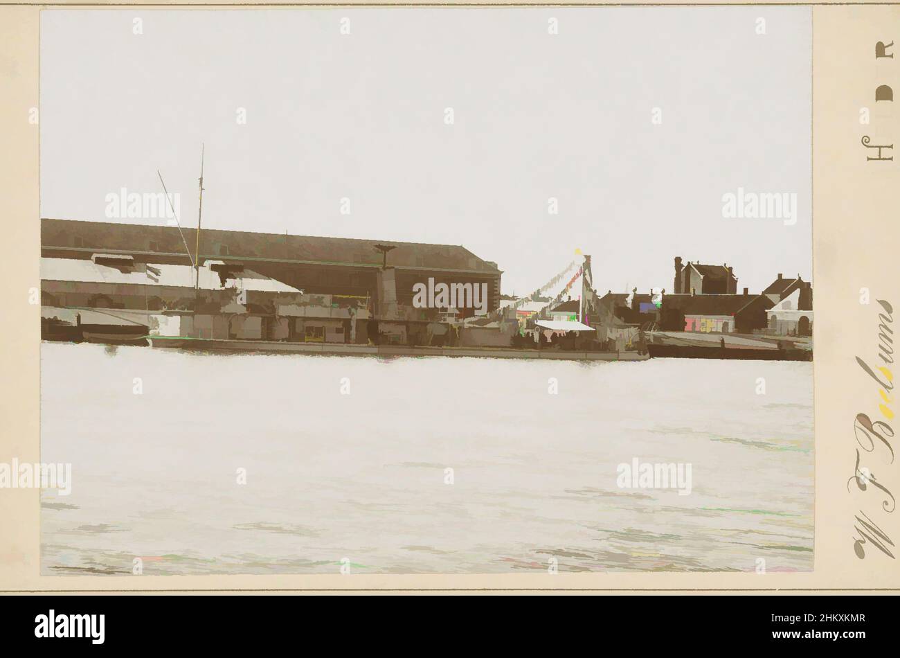 Art inspired by Monitor (warship) Leopard in the harbor of Den Helder ...