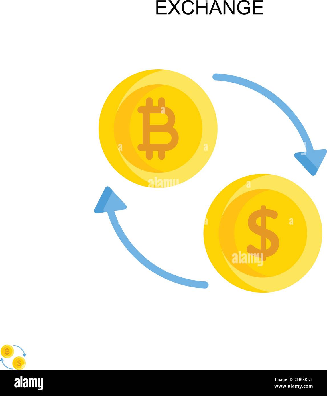 Exchange Simple vector icon. Illustration symbol design template for ...