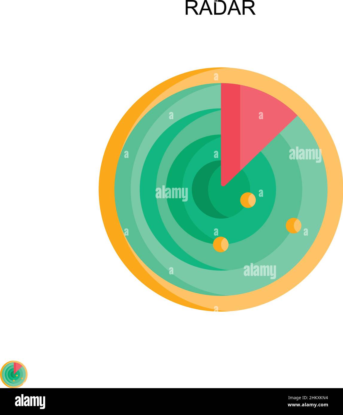 Radar Simple vector icon. Illustration symbol design template for web ...