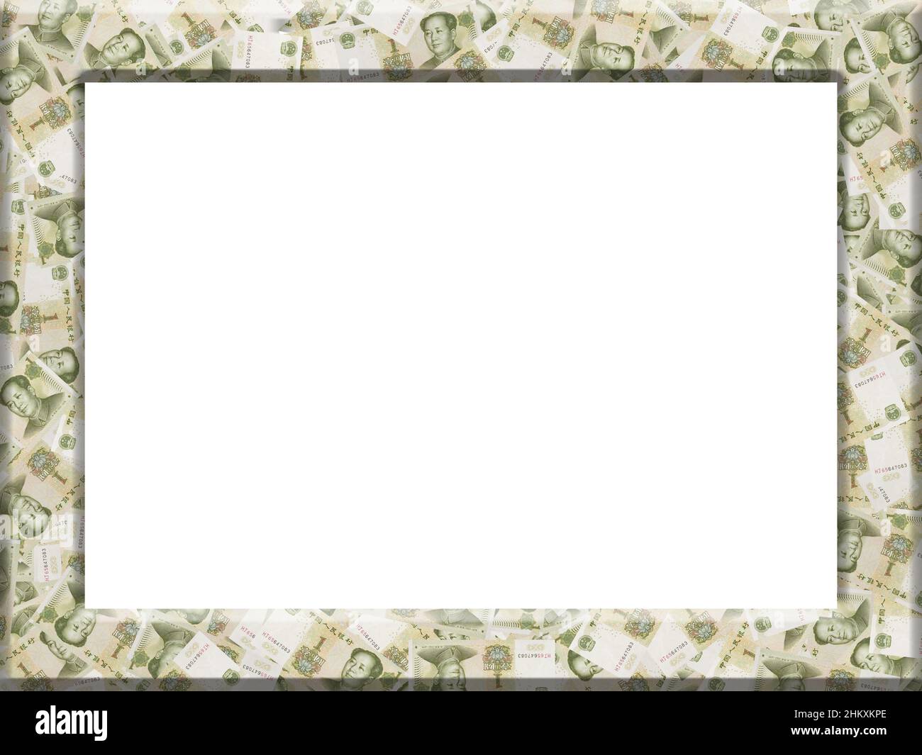Closeup of an empty money frame with copy space in the middle Stock ...