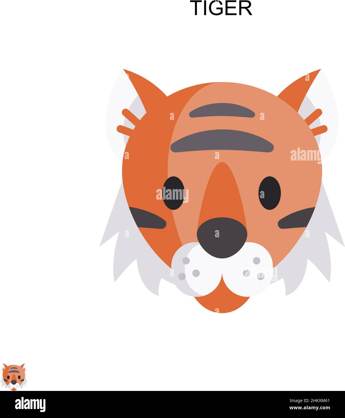 Tiger Simple vector icon. Illustration symbol design template for web ...