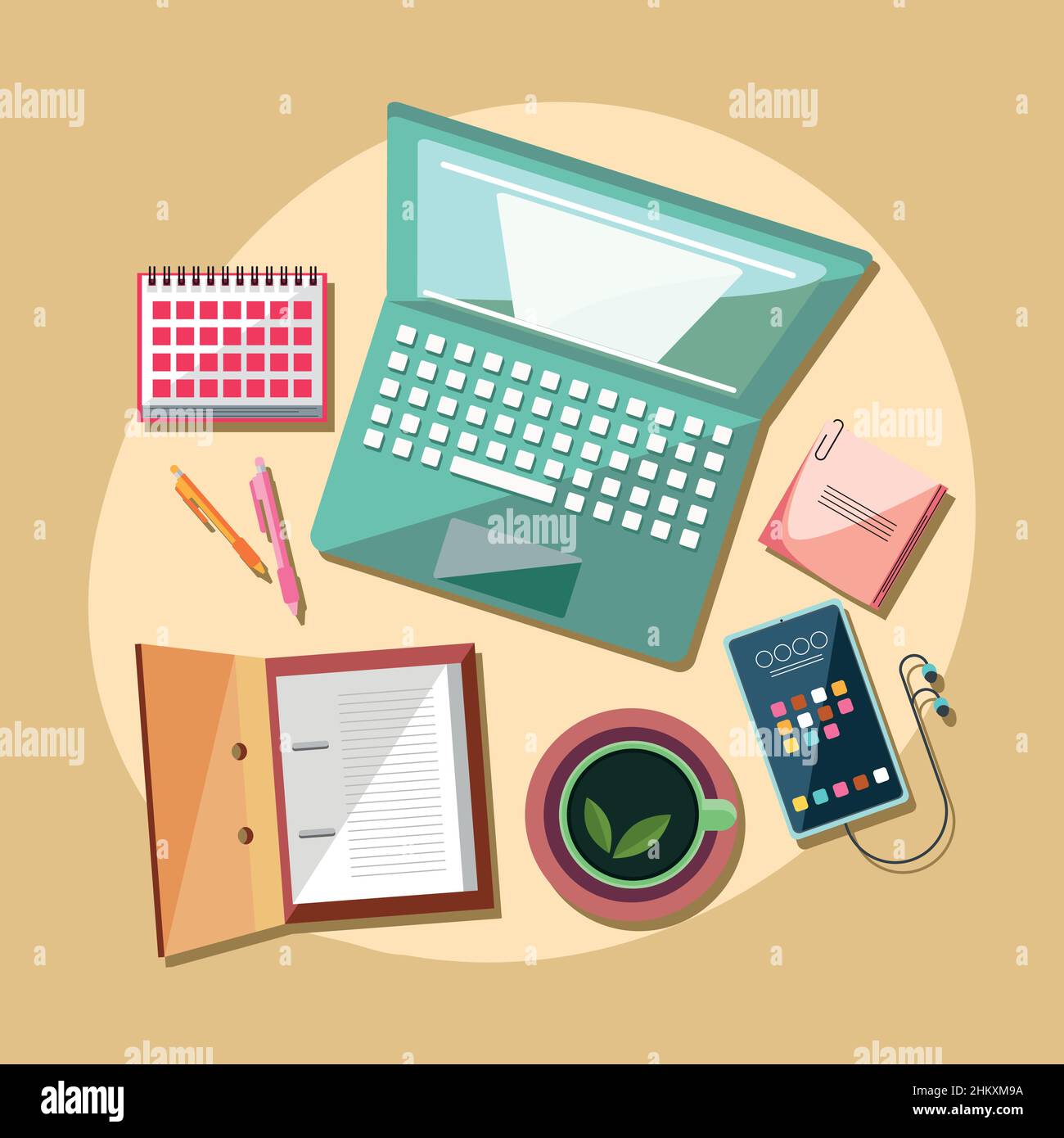 workplace office stuff Stock Vector Image & Art - Alamy