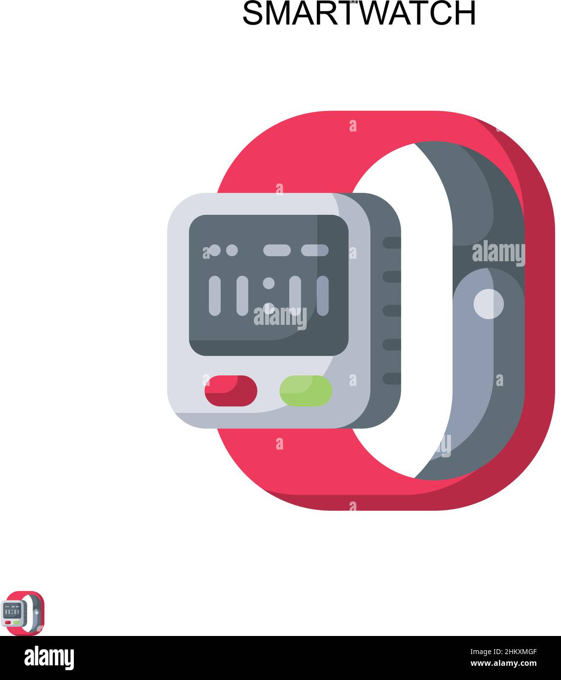 Smartwatch Simple vector icon. Illustration symbol design template for ...