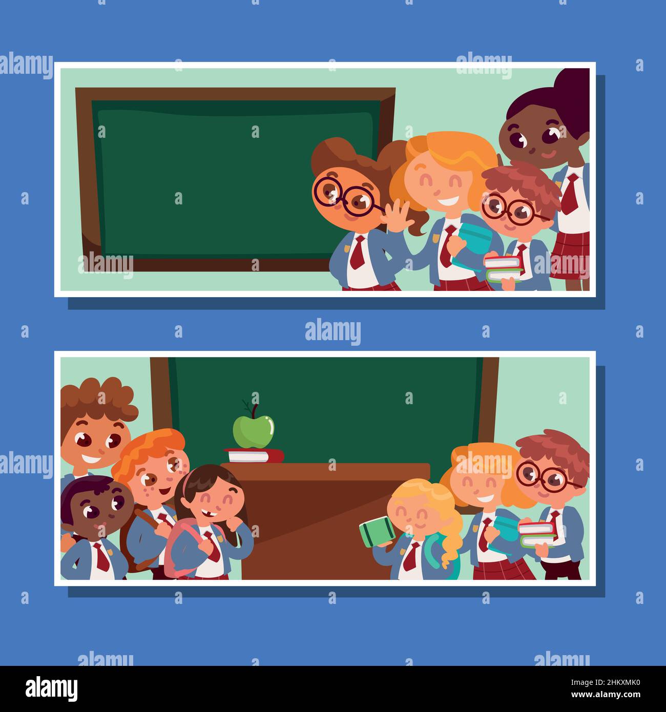 school students, banner Stock Vector Image & Art - Alamy