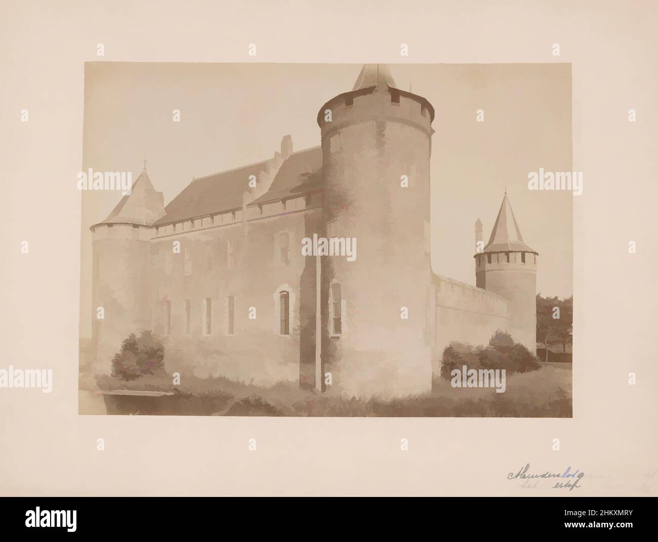 Art inspired by View of the Muiderslot, anoniem (Monumentenzorg ...