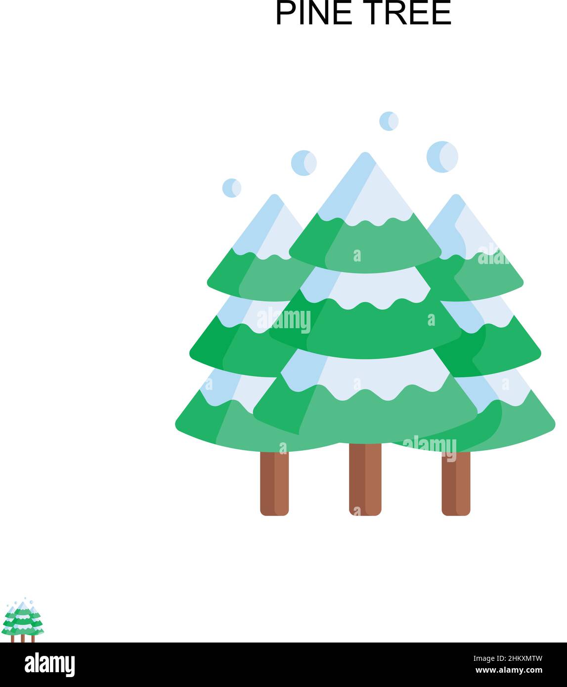 Pine tree Simple vector icon. Illustration symbol design template for ...