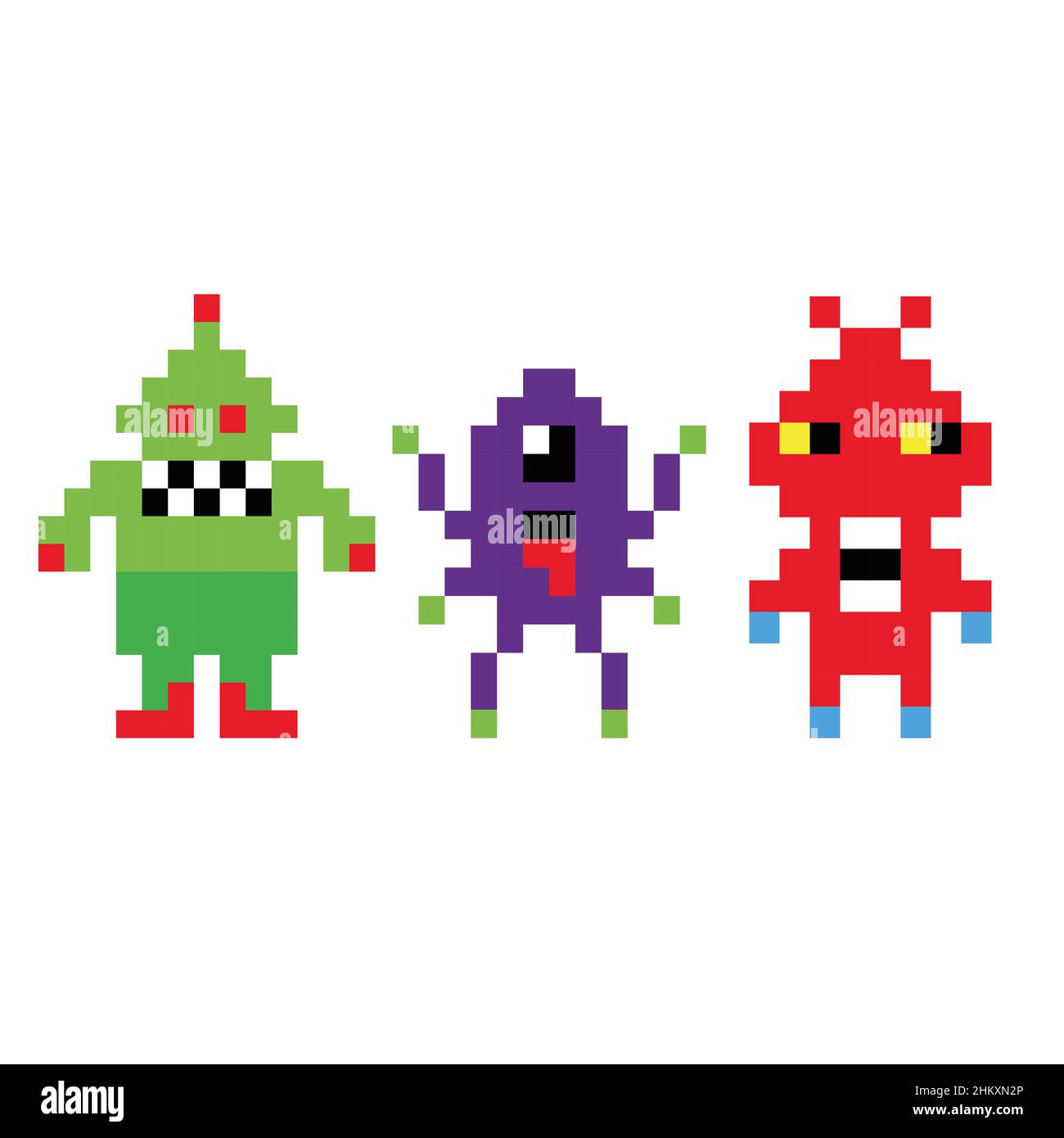 Pixel creature Cut Out Stock Images & Pictures - Alamy