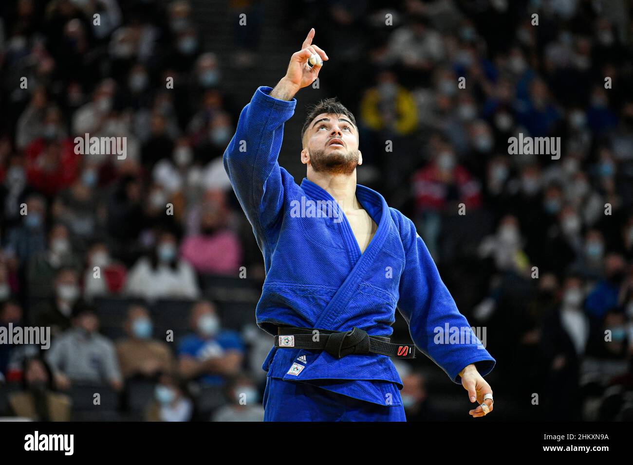 Men's -73 kg, Fabio Basile of Italy competes during the Paris Grand ...