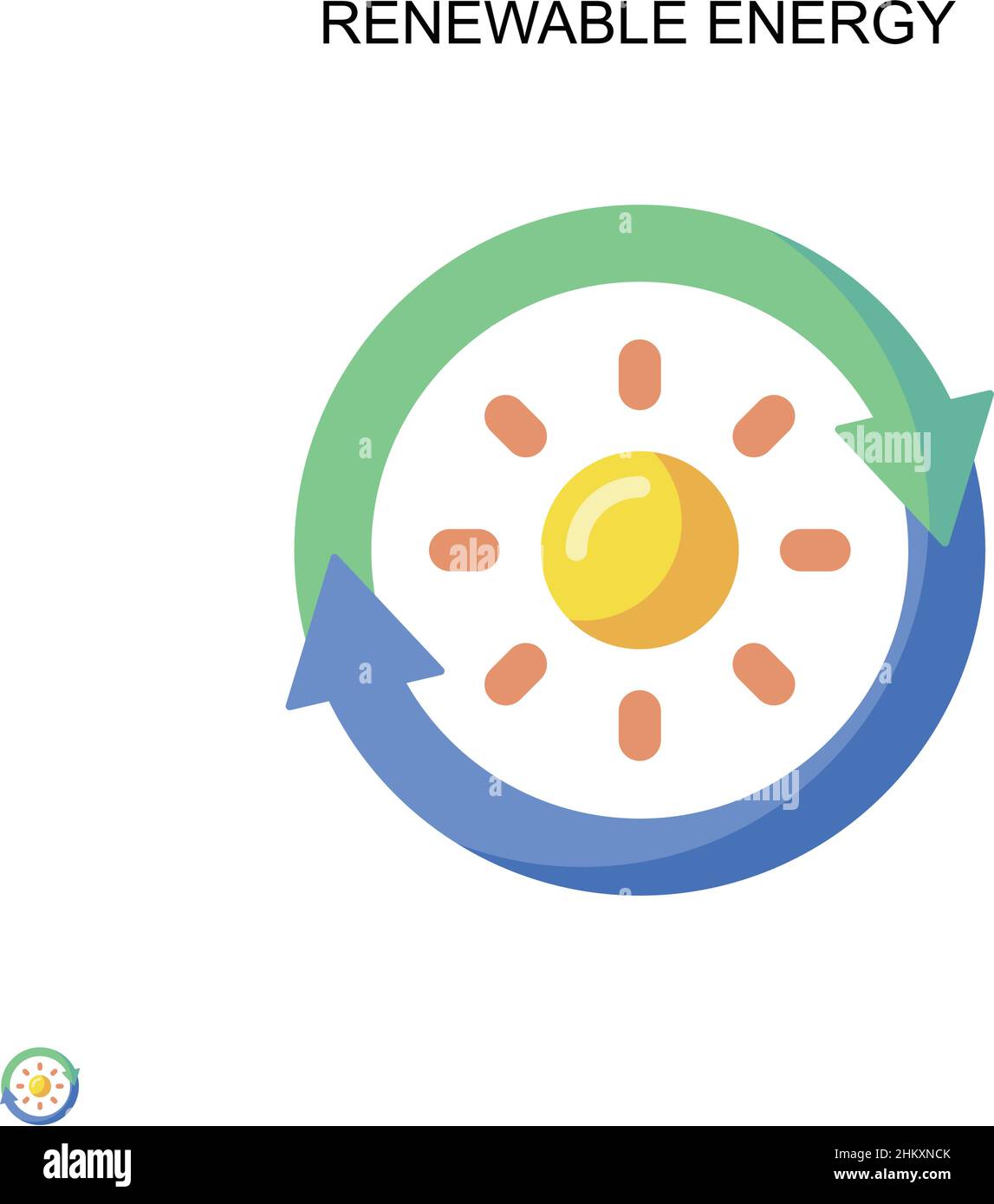 Renewable energy Simple vector icon. Illustration symbol design ...