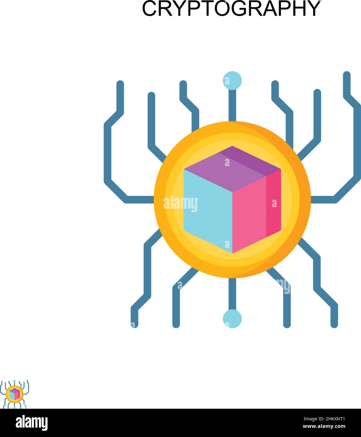 Cryptography Simple vector icon. Illustration symbol design template ...