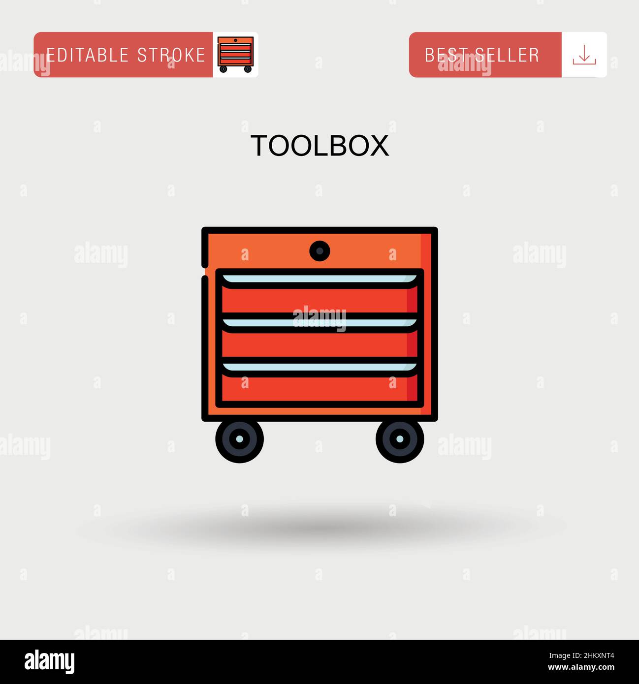 Vector wooden toolbox tools icon Stock Vector Images - Alamy
