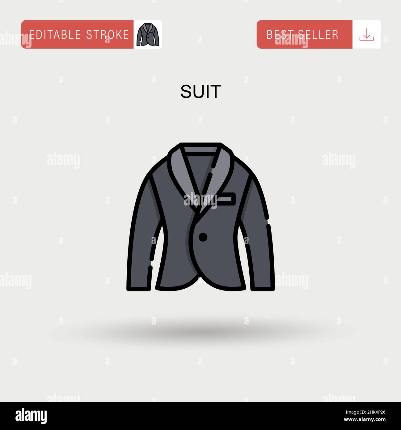 Suit Simple vector icon Stock Vector Image & Art - Alamy
