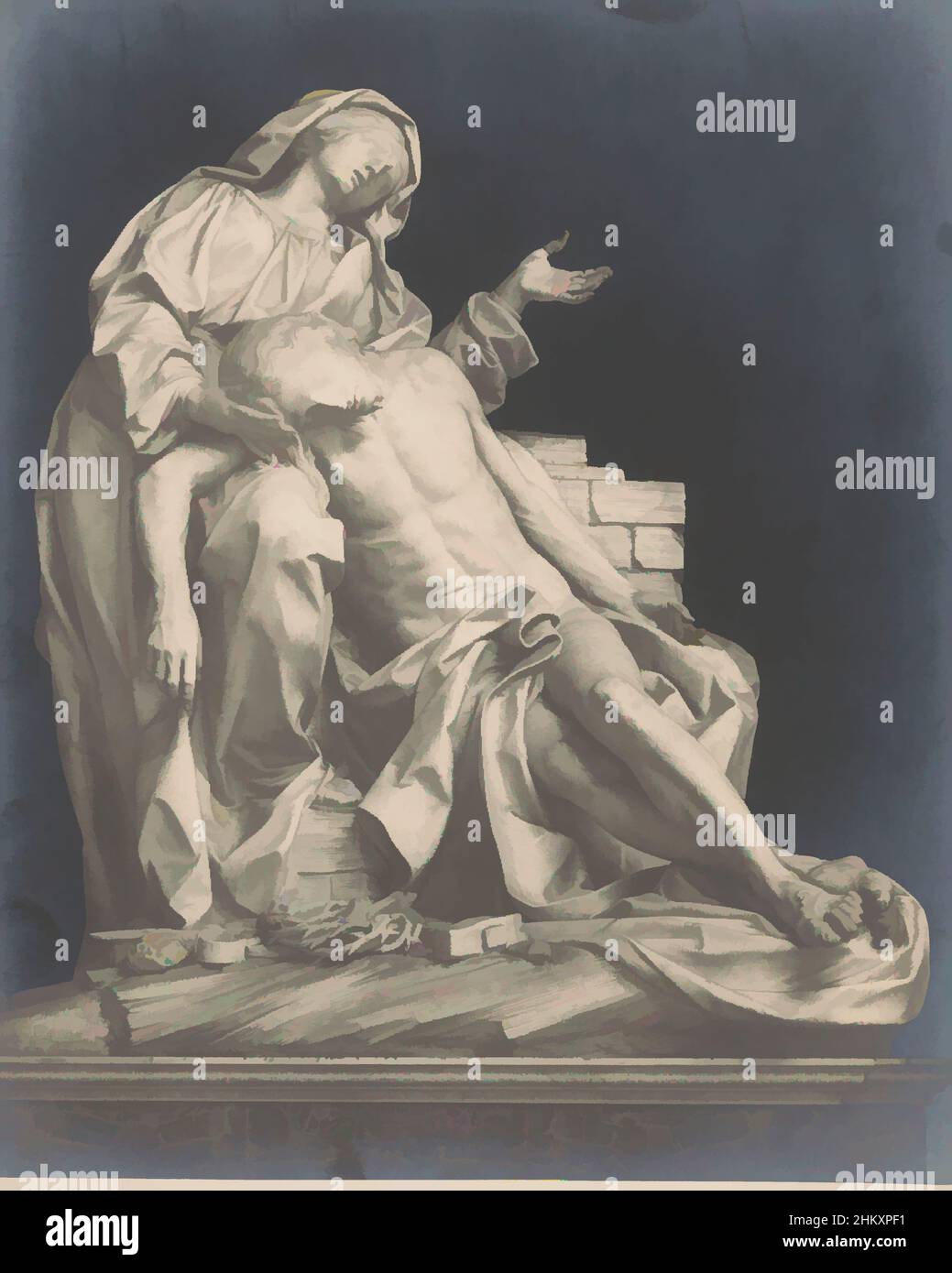 Art inspired by Image of the Pieta by A. Montauti in St. John of the ...