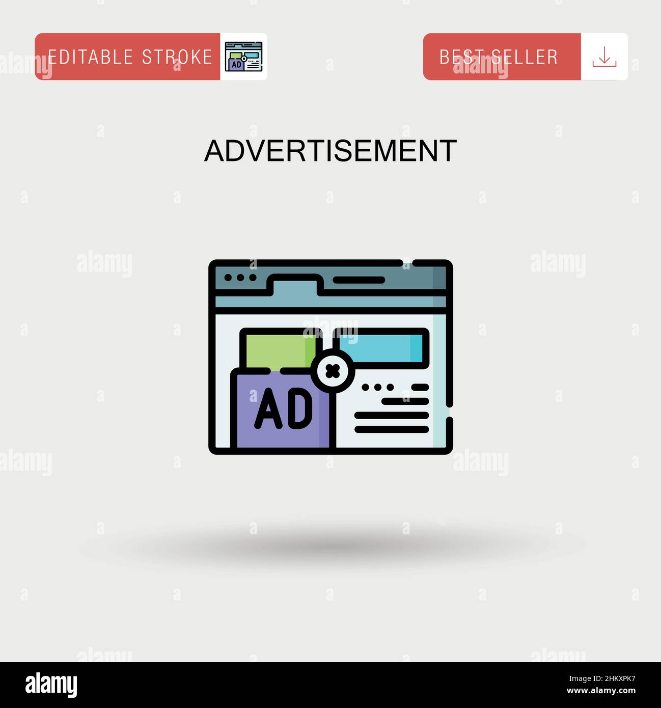 Advertisement Simple vector icon Stock Vector Image & Art - Alamy