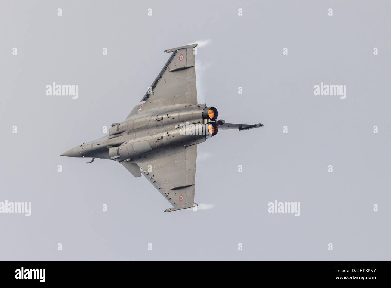 French Air Force Dassault Rafale C (REG: 140) on a display over the sea ...