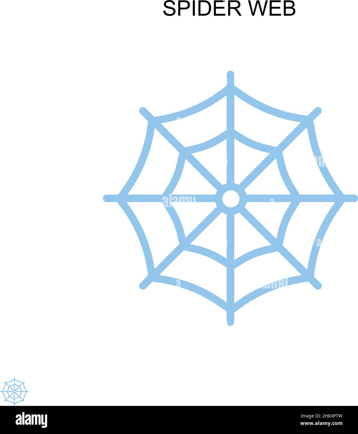 Spider web Simple vector icon. Illustration symbol design template for ...