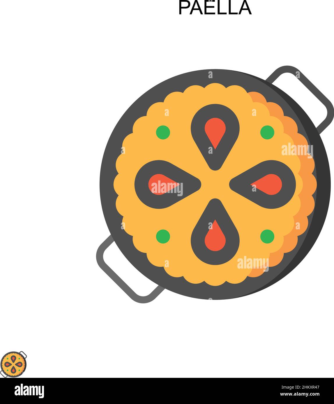 Paella Simple vector icon. Illustration symbol design template for web mobile UI element Stock ...