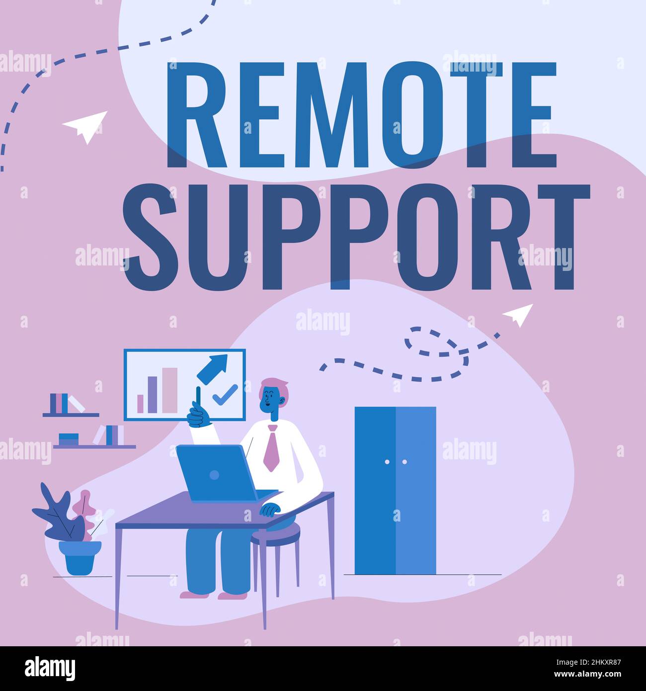 Sign displaying Remote Support. Internet Concept help endusers to solve ...