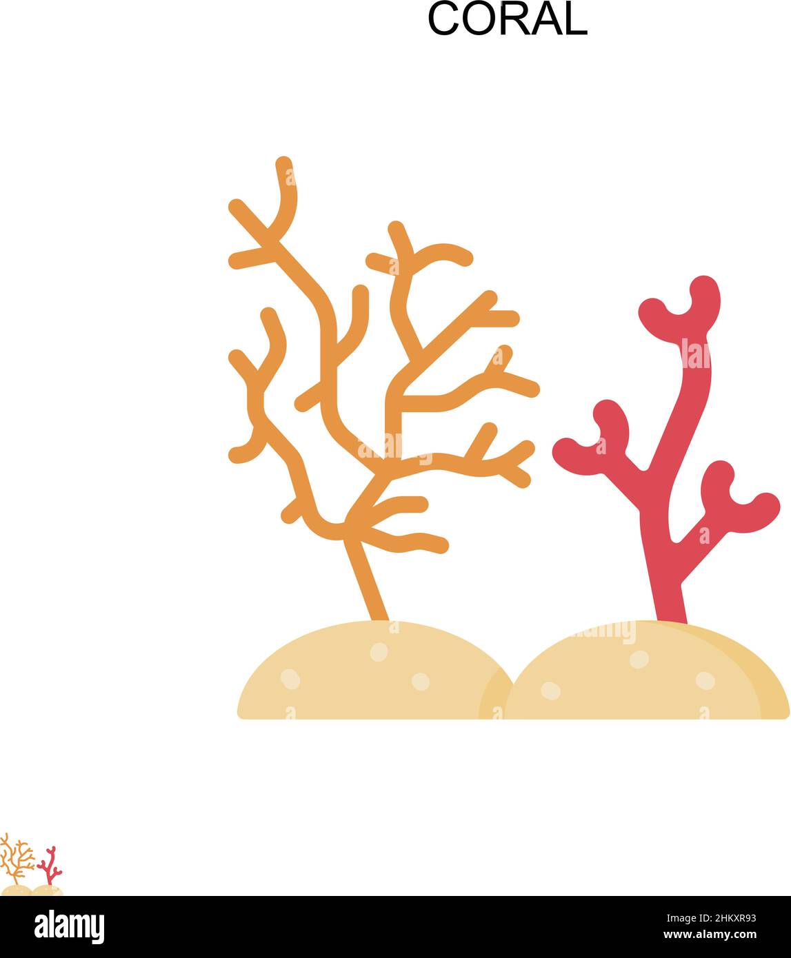 Coral Simple vector icon. Illustration symbol design template for web ...