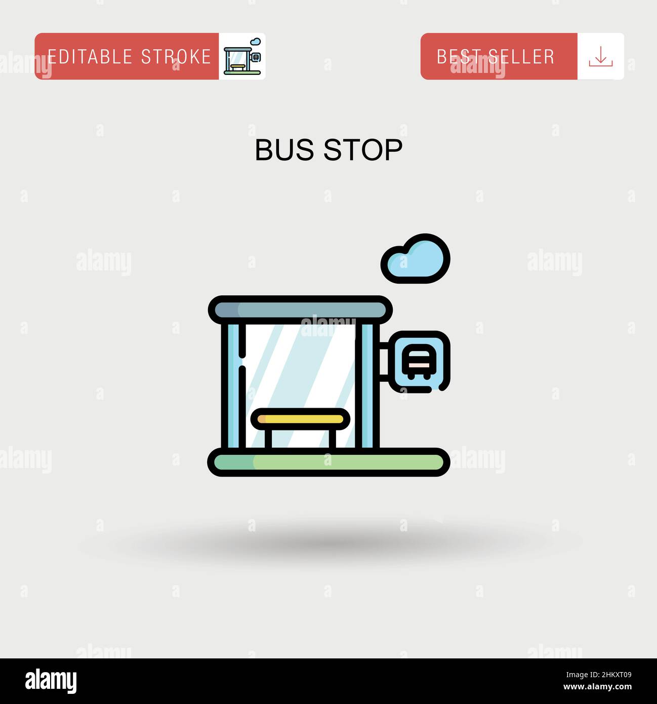 Bus stop Simple vector icon Stock Vector Image & Art - Alamy