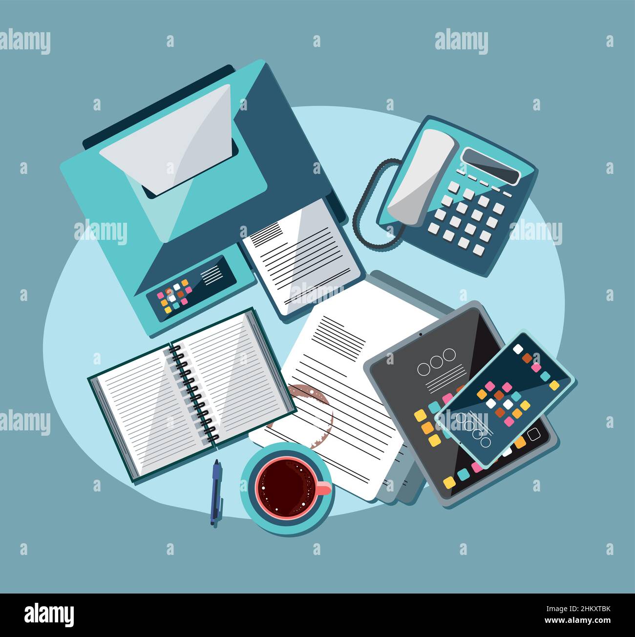 office equipment workplace Stock Vector Image & Art - Alamy