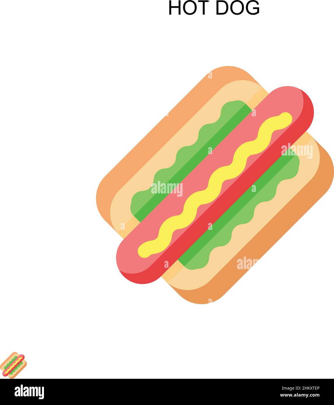Hot dog Simple vector icon. Illustration symbol design template for web ...