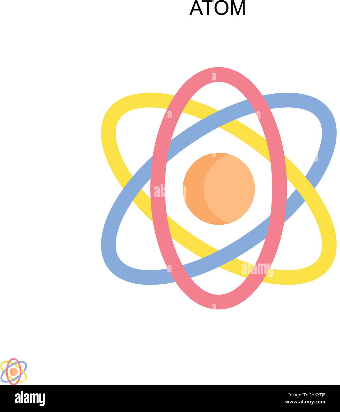Atom Simple vector icon. Illustration symbol design template for web ...