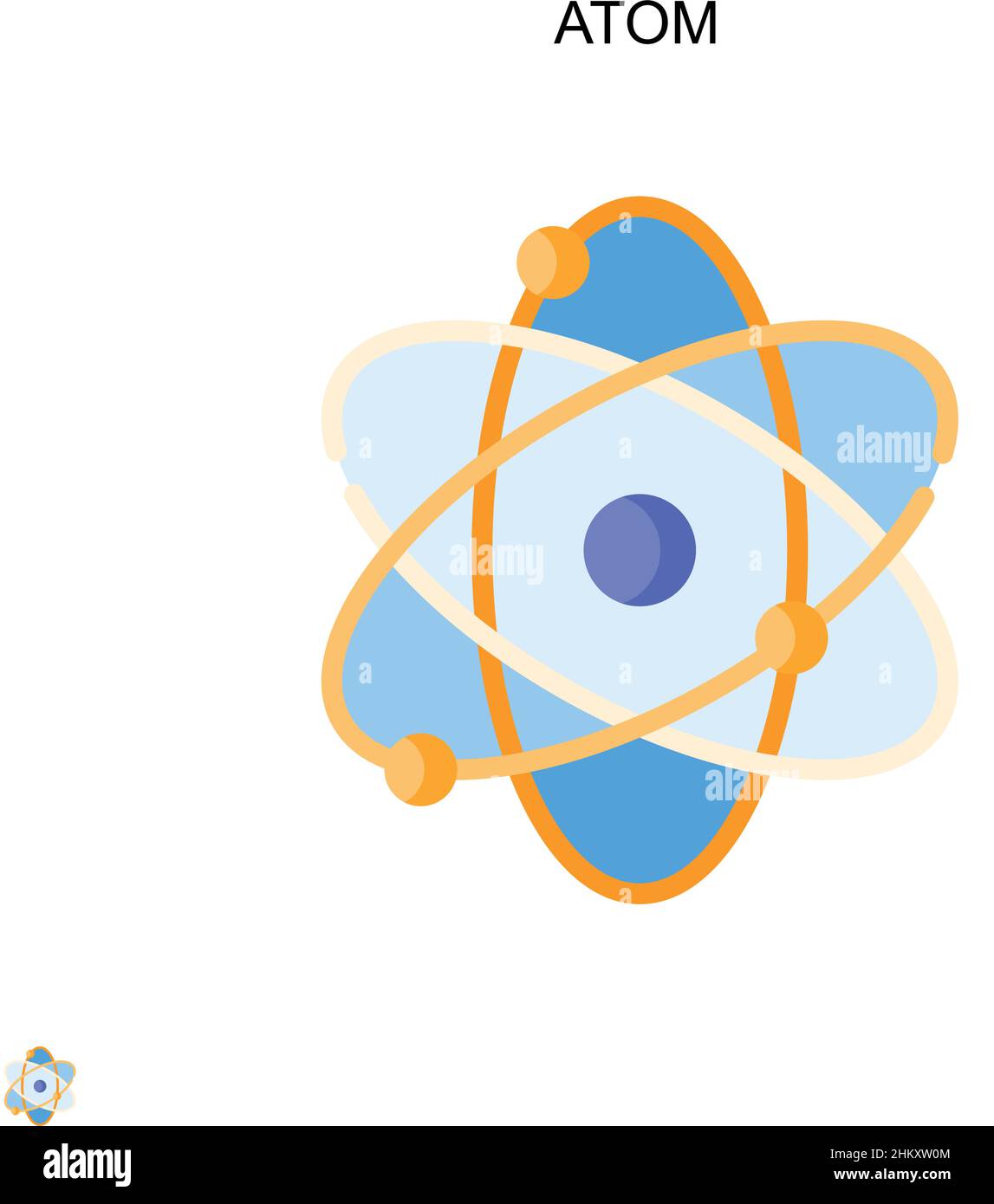 Atom Simple vector icon. Illustration symbol design template for web ...