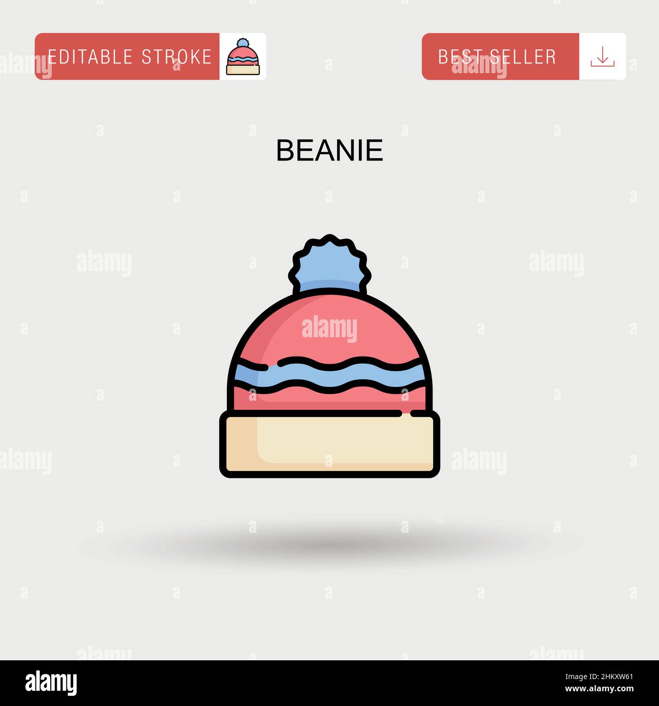 Beanie Simple vector icon Stock Vector Image & Art - Alamy