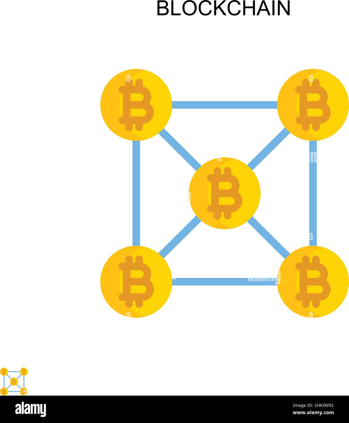 Blockchain Simple vector icon. Illustration symbol design template for ...