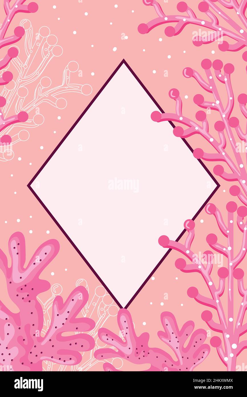 pink corals frame Stock Vector Image & Art - Alamy