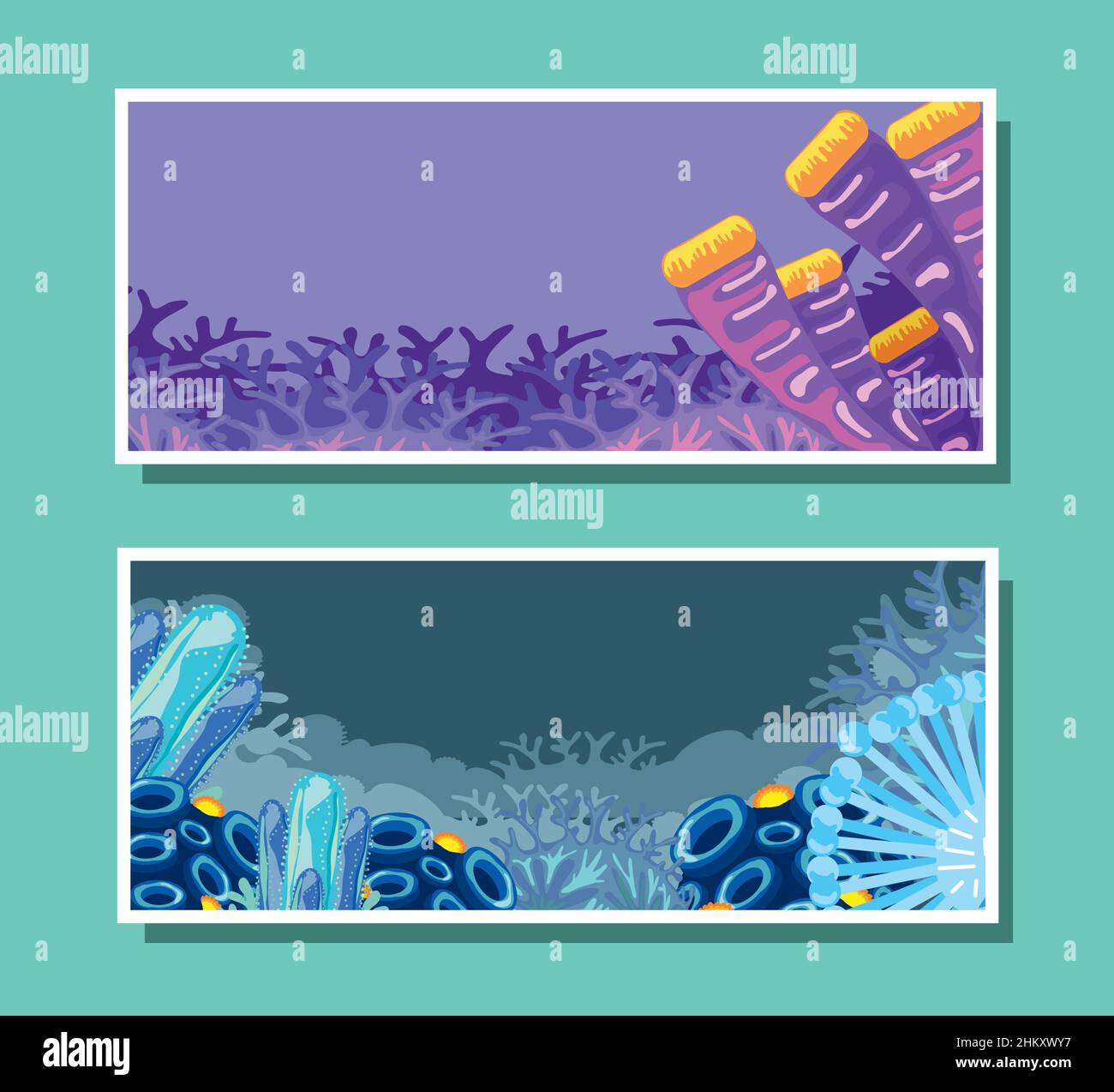 underwater corals banners Stock Vector Image & Art - Alamy