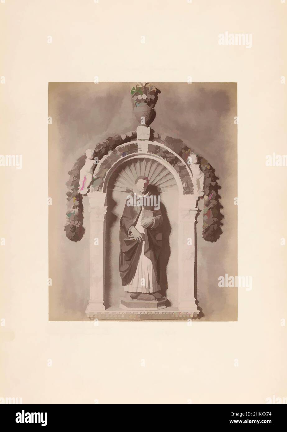 Art inspired by Wall sculpture of a saint, presumably Dominicus Guzman ...