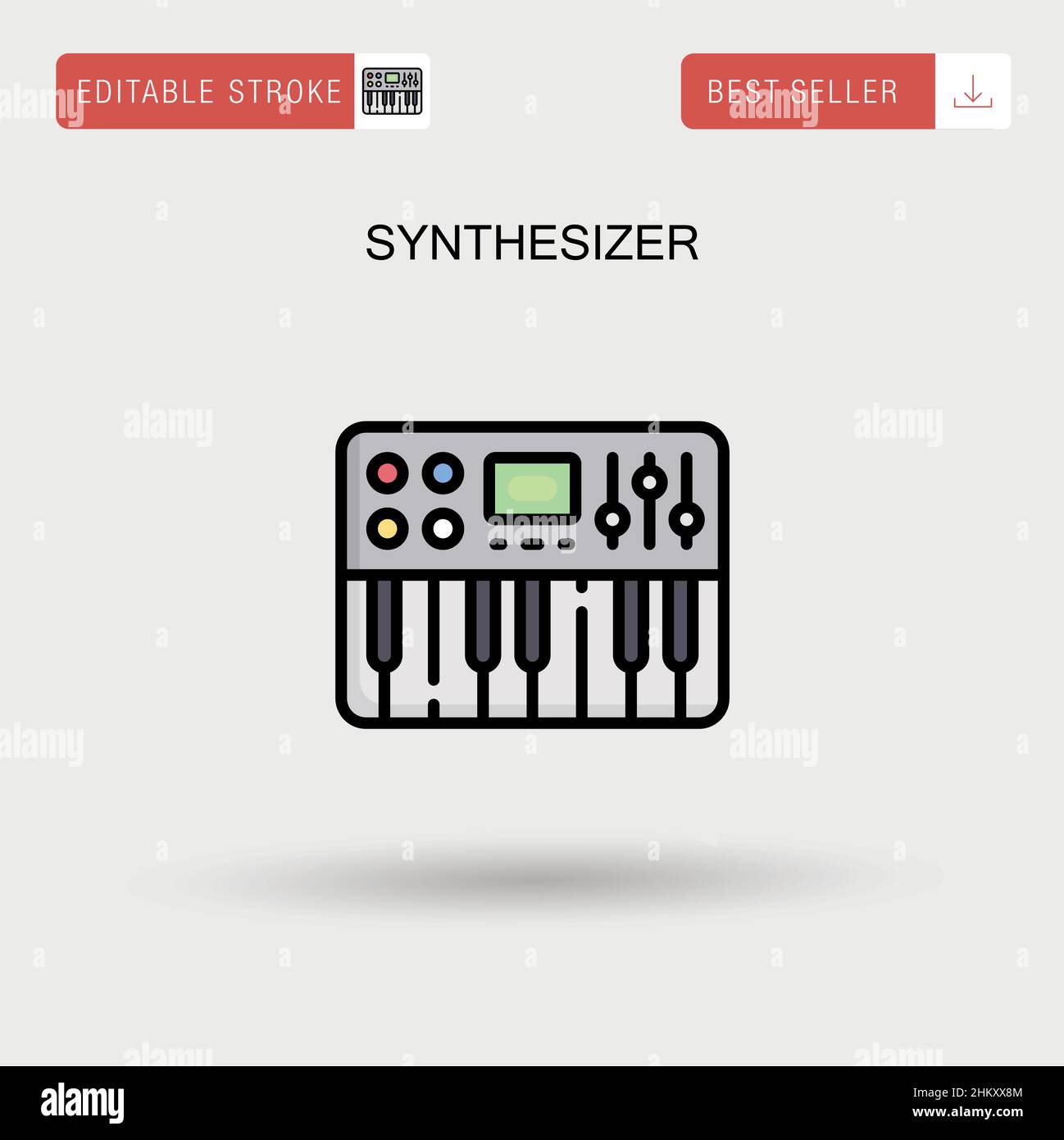 Electric keyboard stage performance Stock Vector Images - Alamy