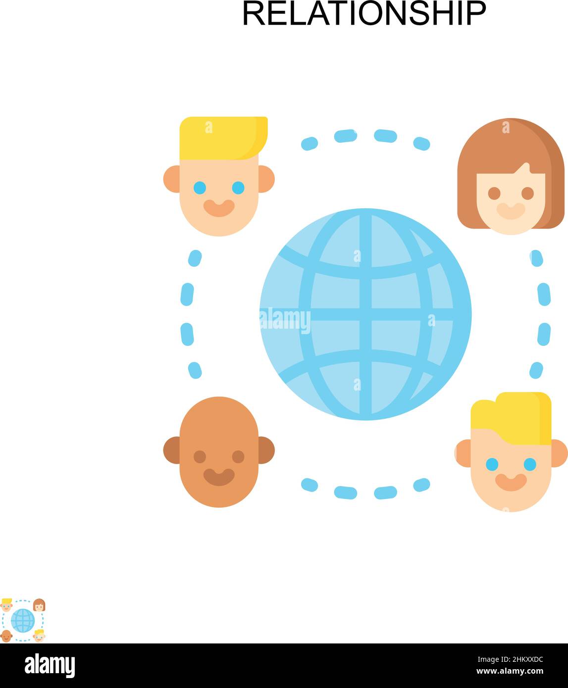 Relationship Simple vector icon. Illustration symbol design template ...