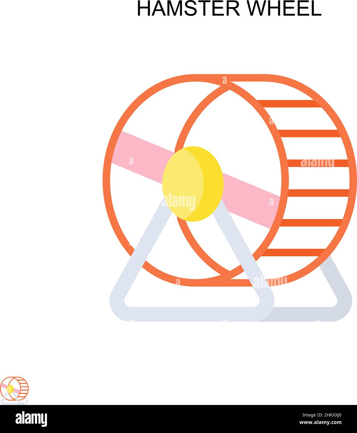 Hamster wheel Simple vector icon. Illustration symbol design template ...