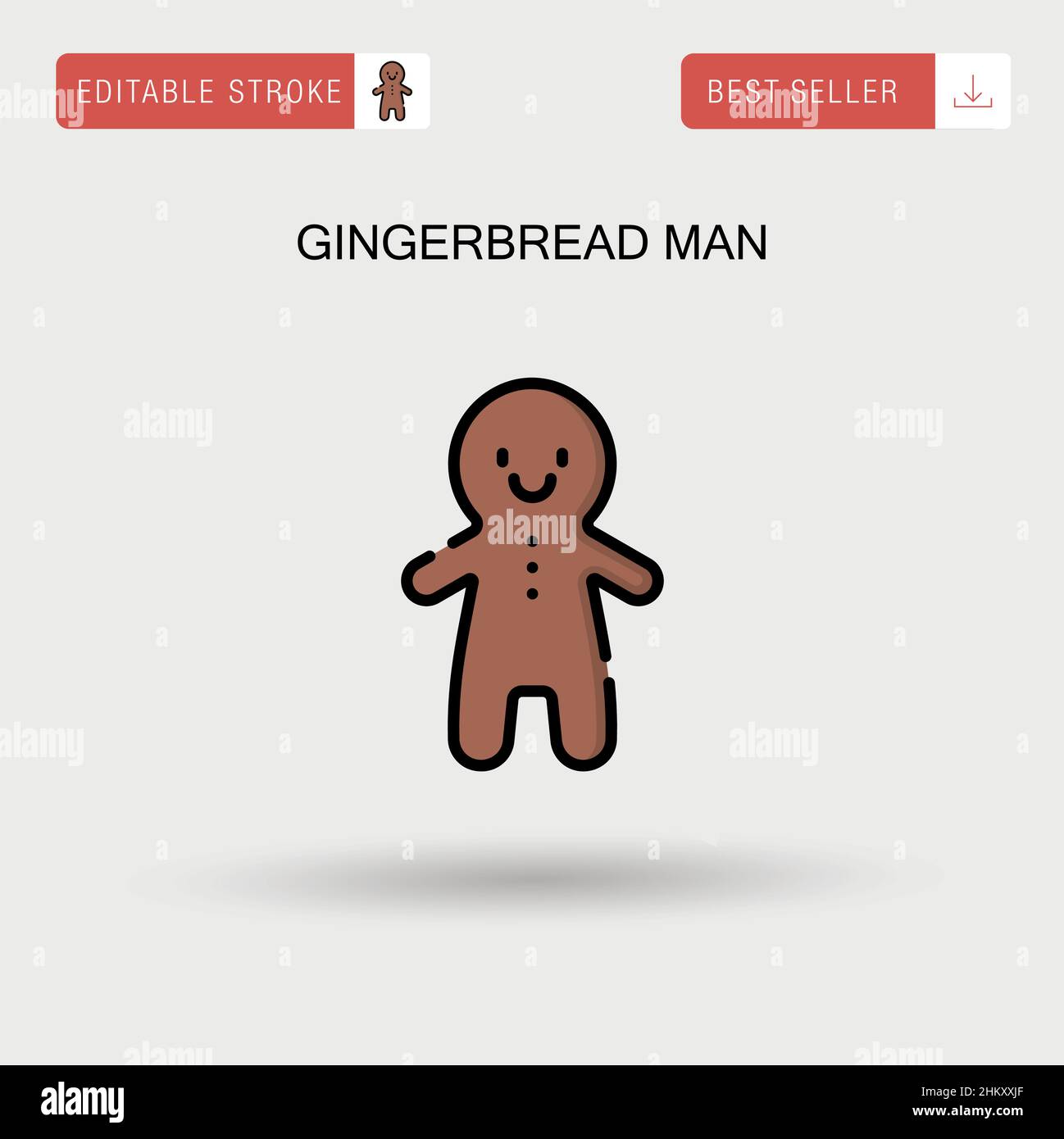 Gingerbread man Simple vector icon Stock Vector Image & Art - Alamy