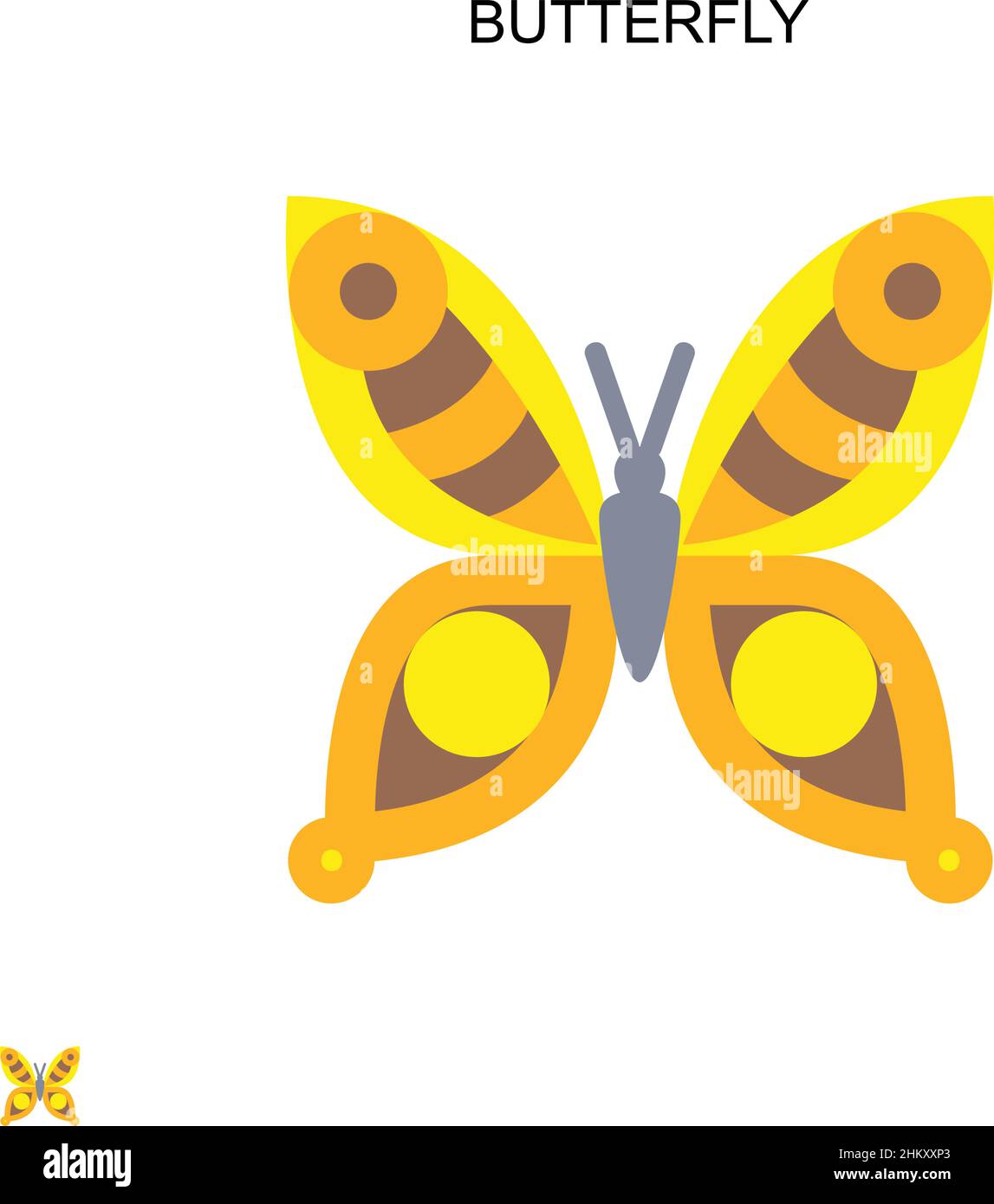 Butterfly Simple vector icon. Illustration symbol design template for ...