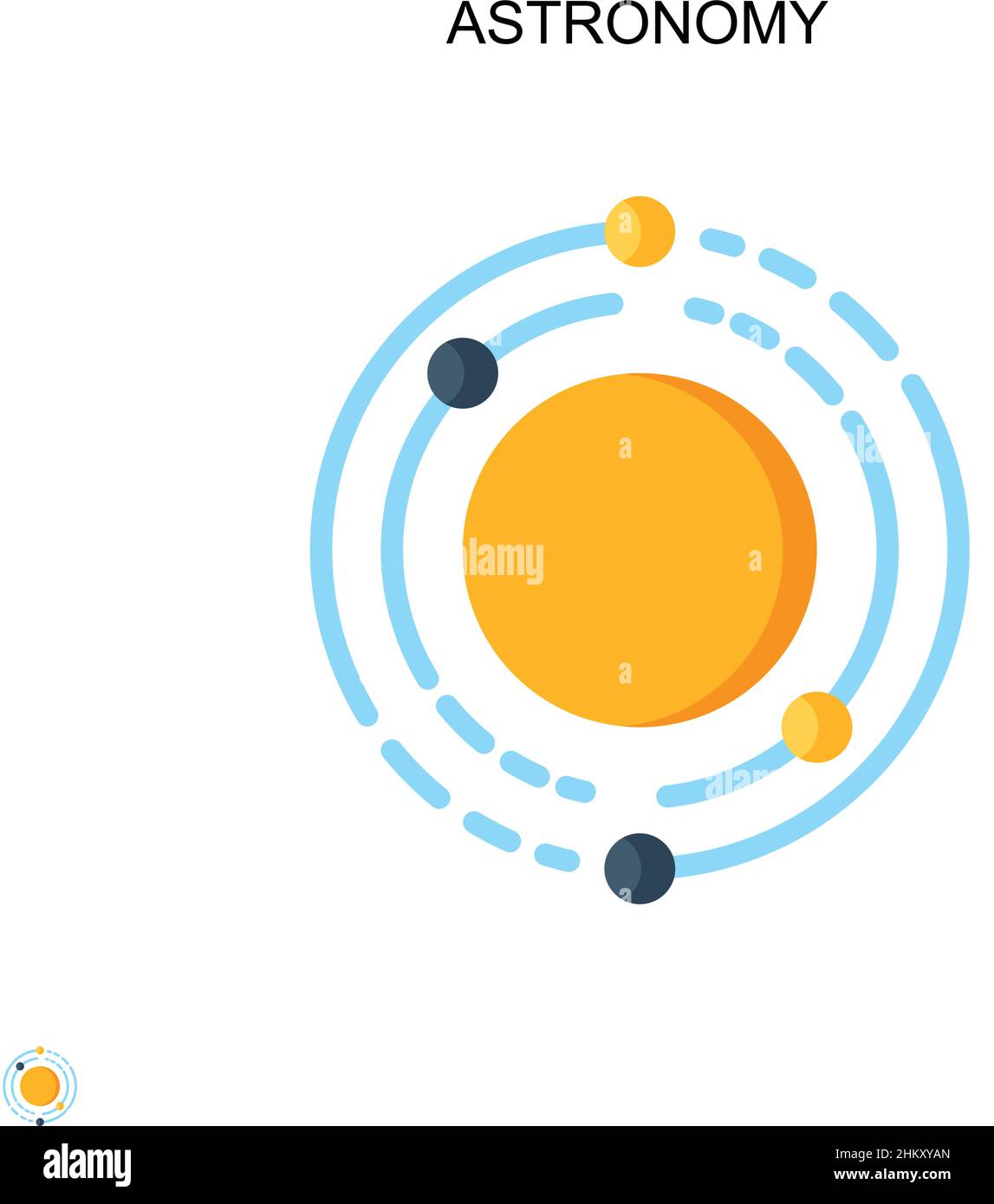 Astronomy Simple vector icon. Illustration symbol design template for ...