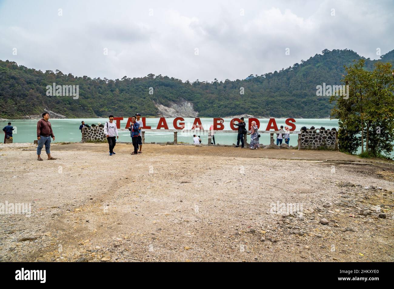Natural tourist attraction area Talaga Bodas Garut Indonesia Stock ...