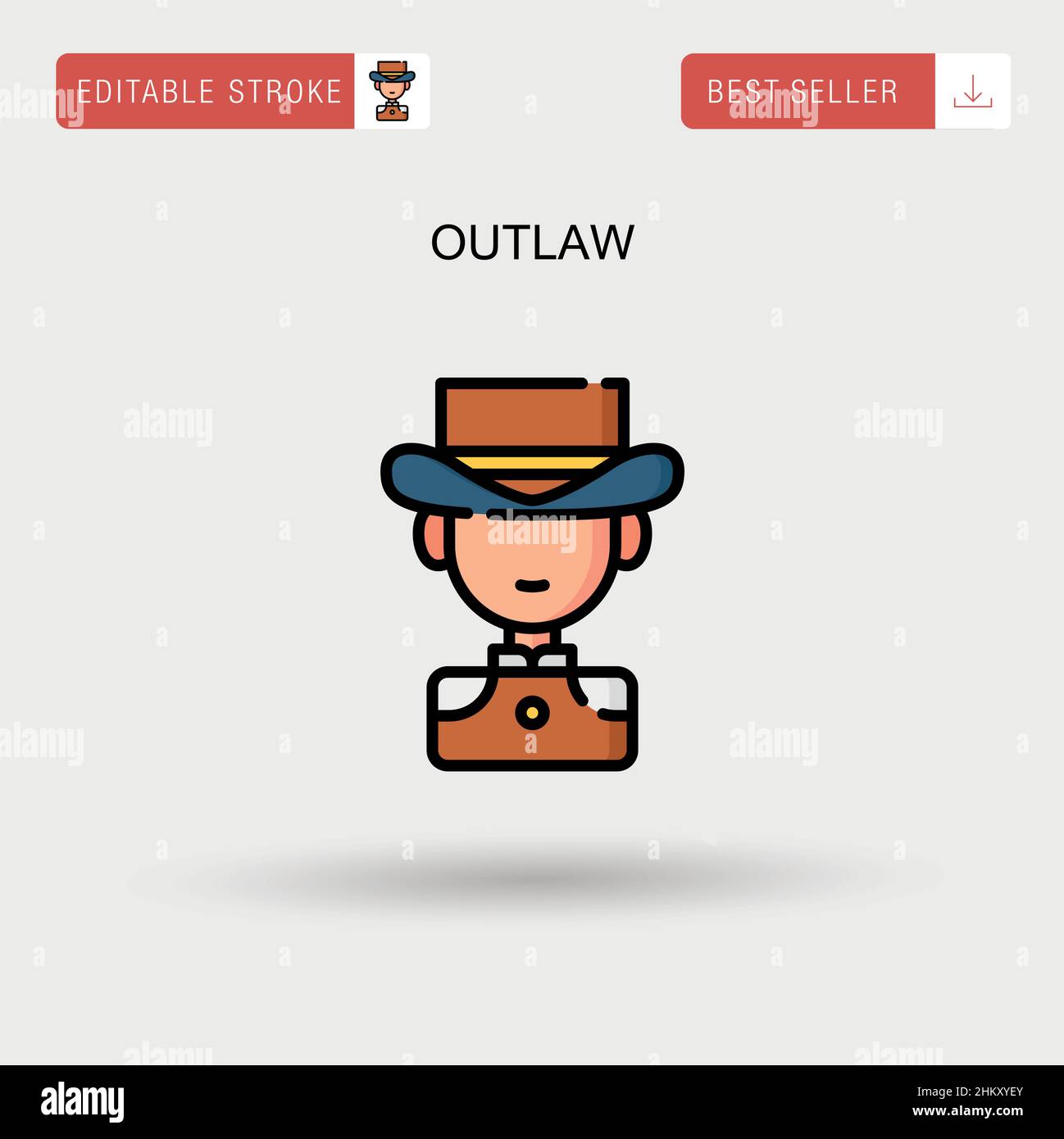 Outlaw Simple vector icon Stock Vector Image & Art - Alamy