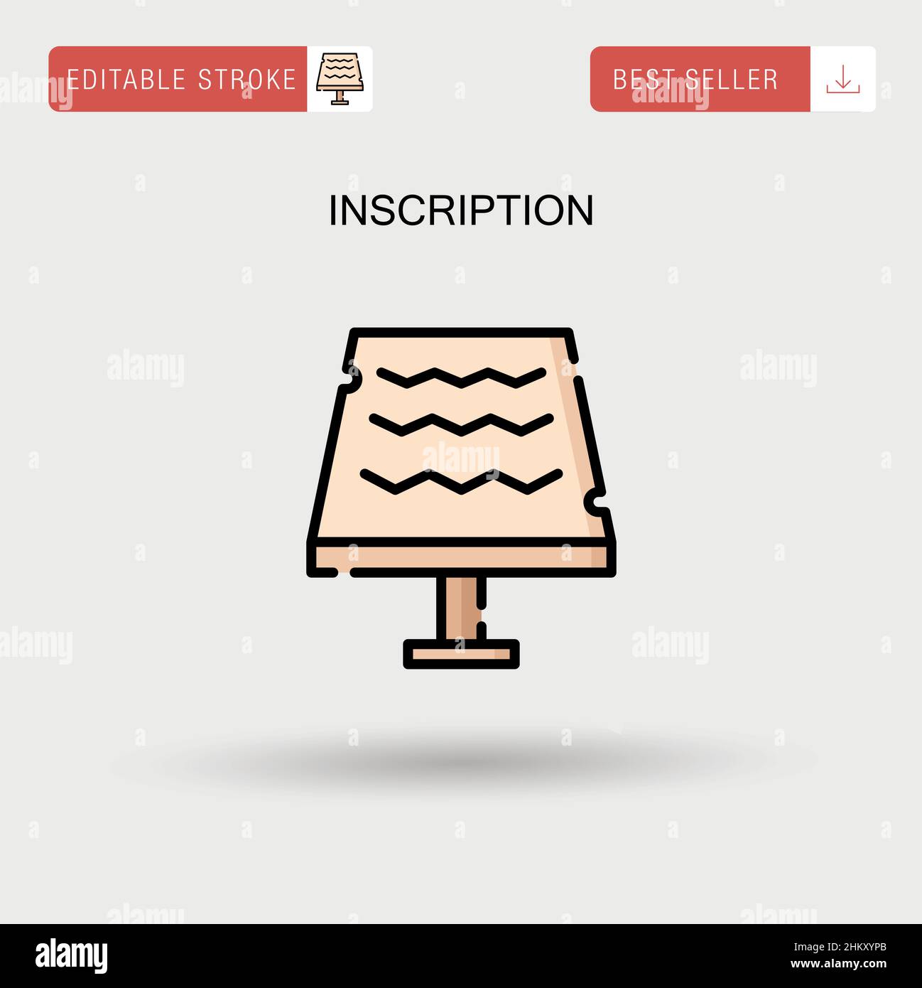 Inscription Simple vector icon Stock Vector Image & Art - Alamy