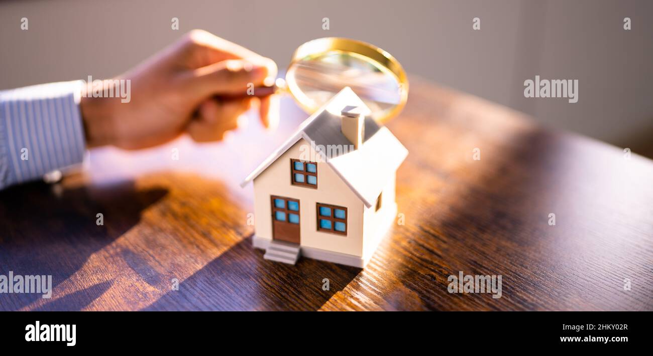 Real Estate House Appraisal And Inspection. Checking Home Stock Photo ...