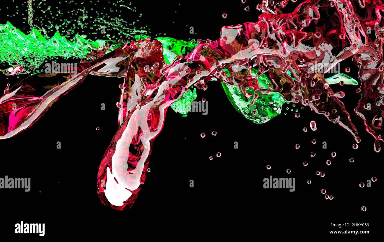 Black white liquid 3d animation hi-res stock photography and images - Alamy