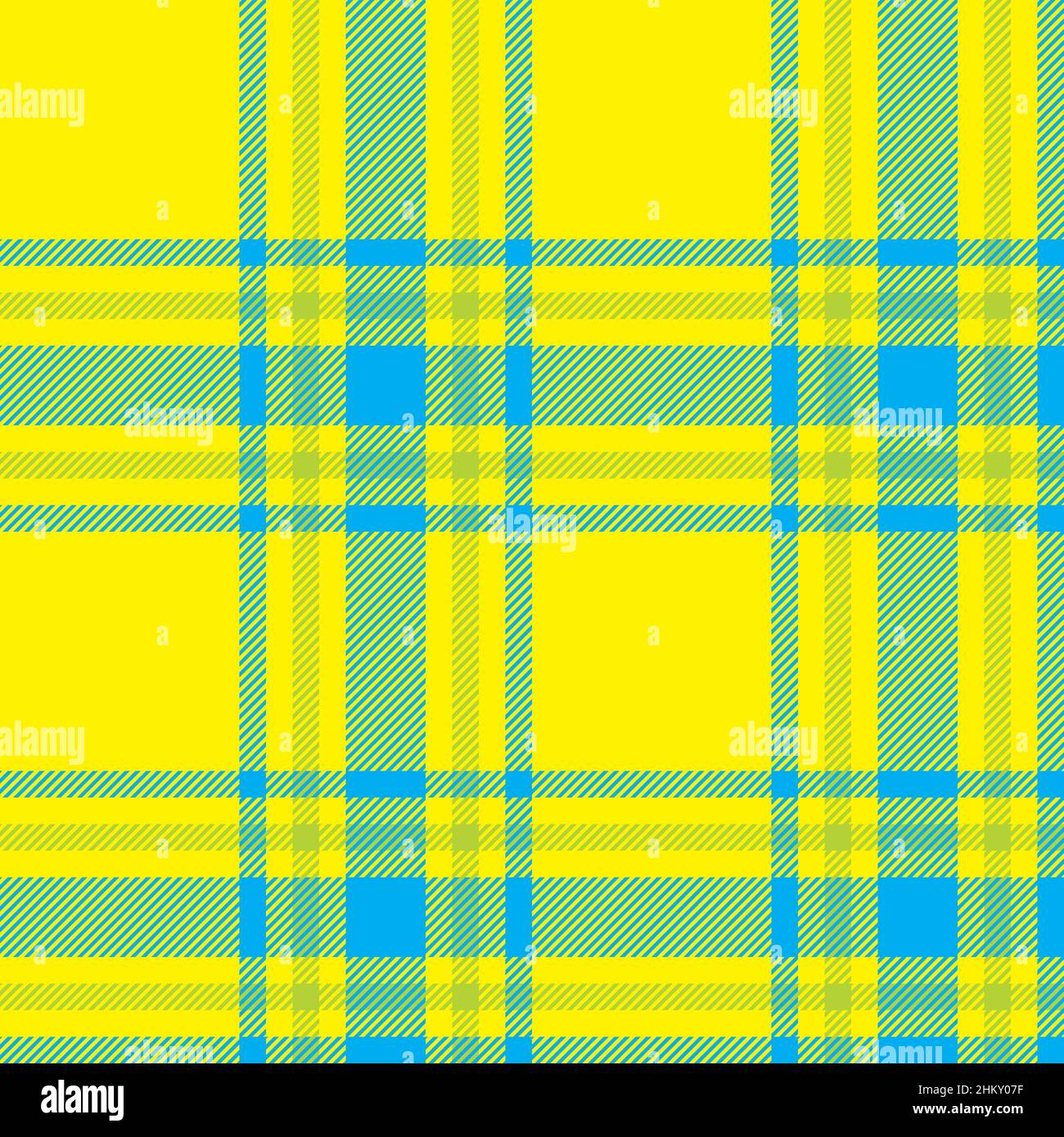 Plaid seamless pattern in yellow. Check fabric texture. Vector textile ...